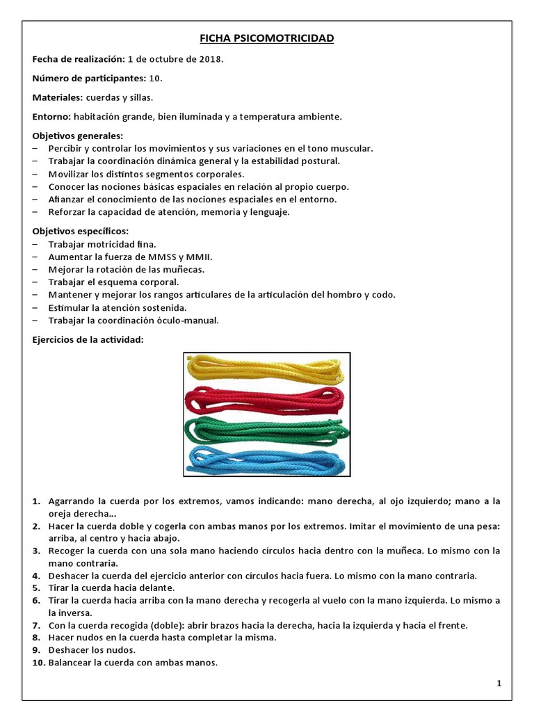Fichas de Psicomotricidad Infantil | PDF | Mano | Codo