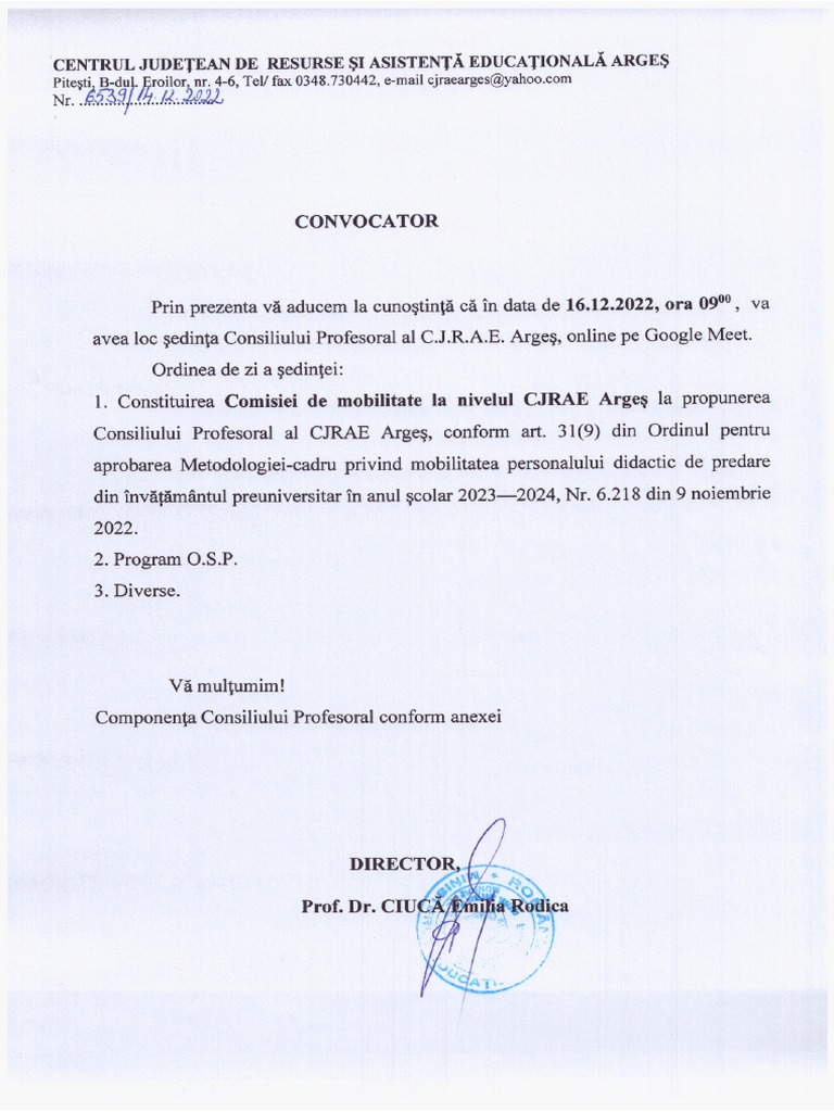 Convocator C.P | PDF