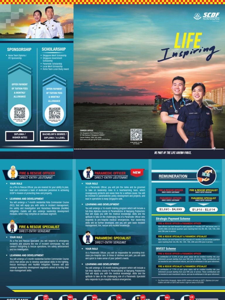 SCDF Career Opportunities | PDF | Paramedic | Emergency Medical Services