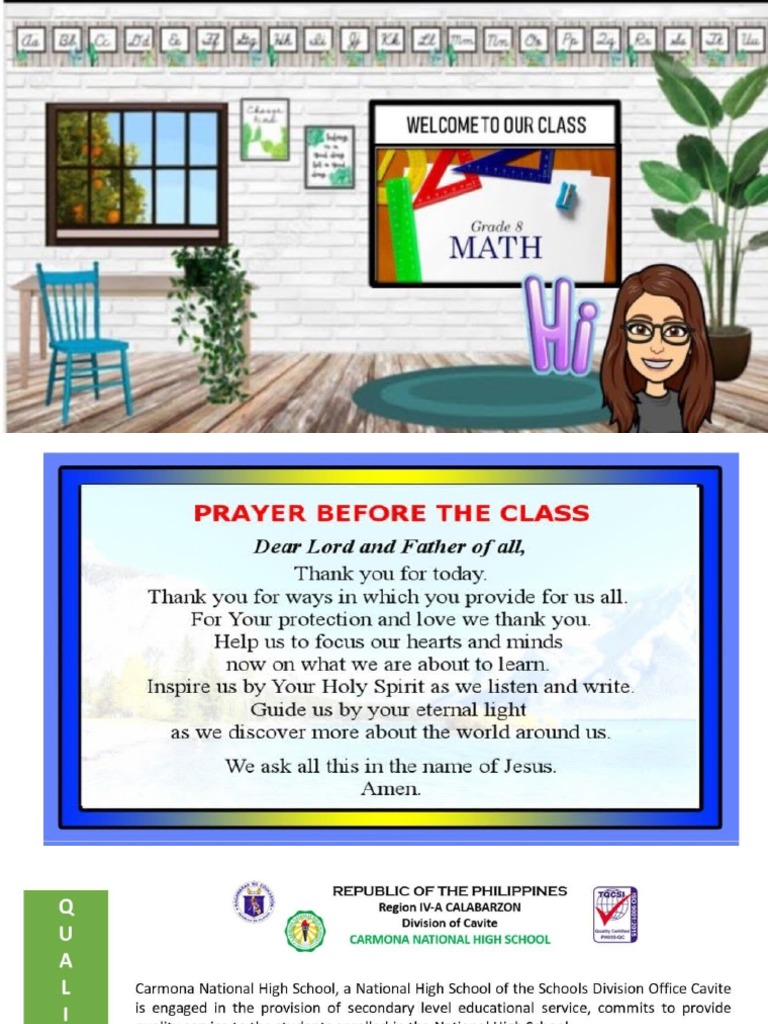 Grade 8 Math: Cartesian Coordinate System & Linear Equations | PDF ...