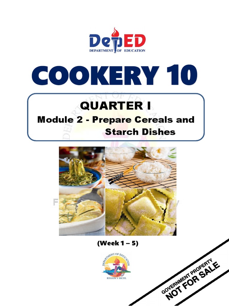 Cookery Grade 10 - Quarter-I-Module 2 | PDF | Pasta | Tomato Sauce