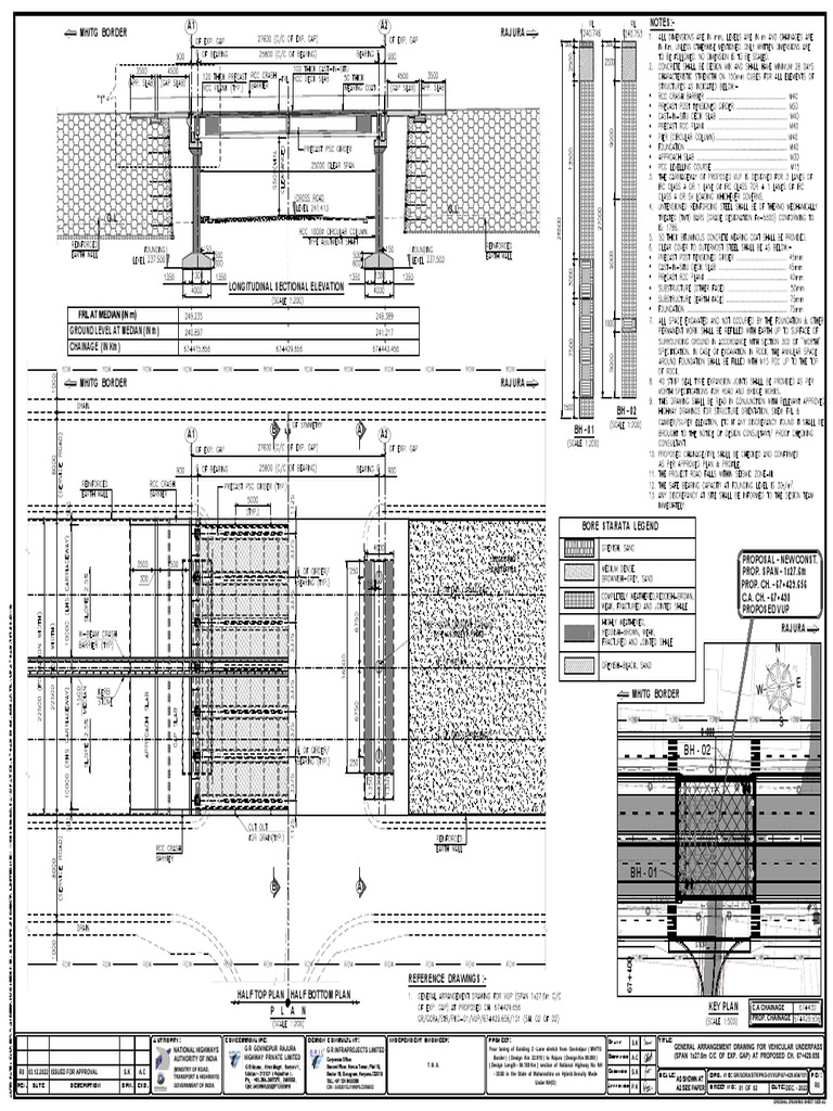 GAD & SUPER STRUCTURE - VUP - Ch. 67+430 - DWG | PDF | Road | Land ...