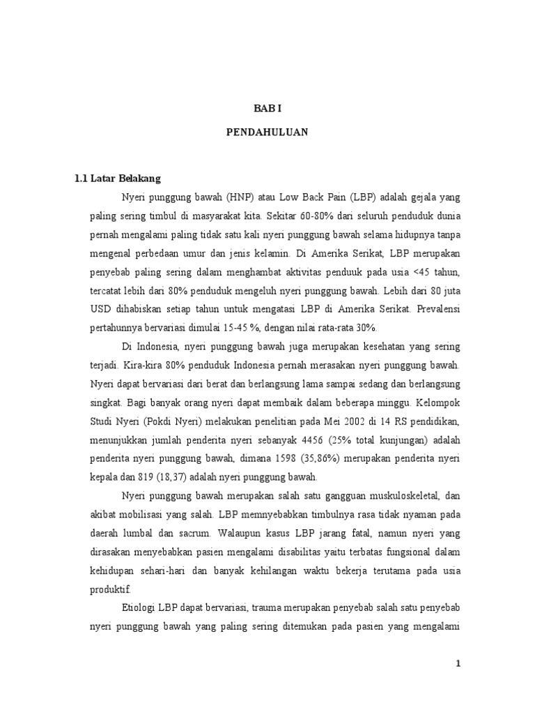 Laporan Kasus LBP | PDF