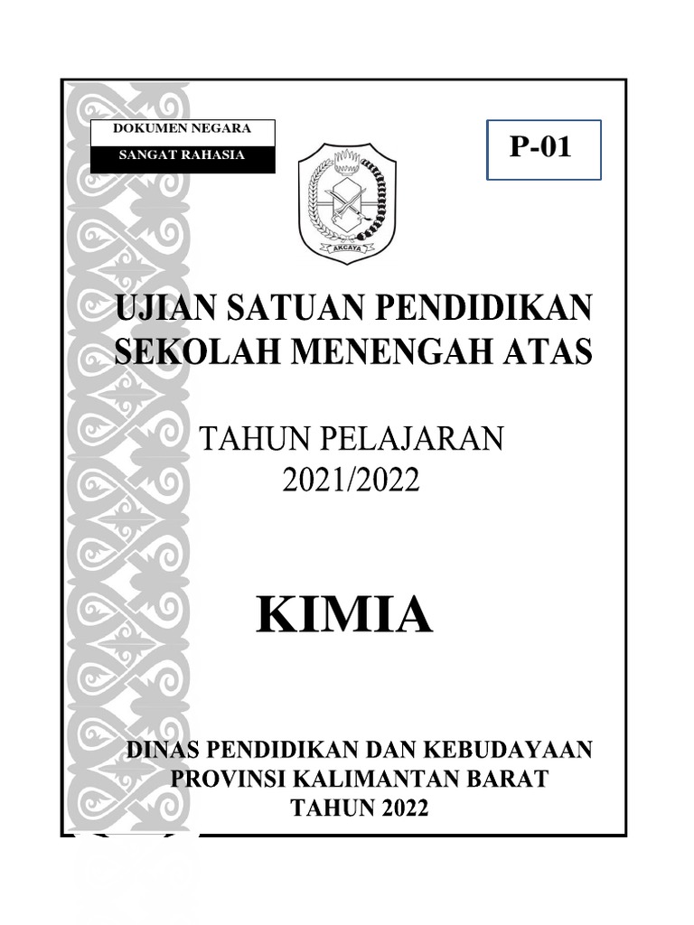 Naskah Soal Kimia-P-01 | PDF