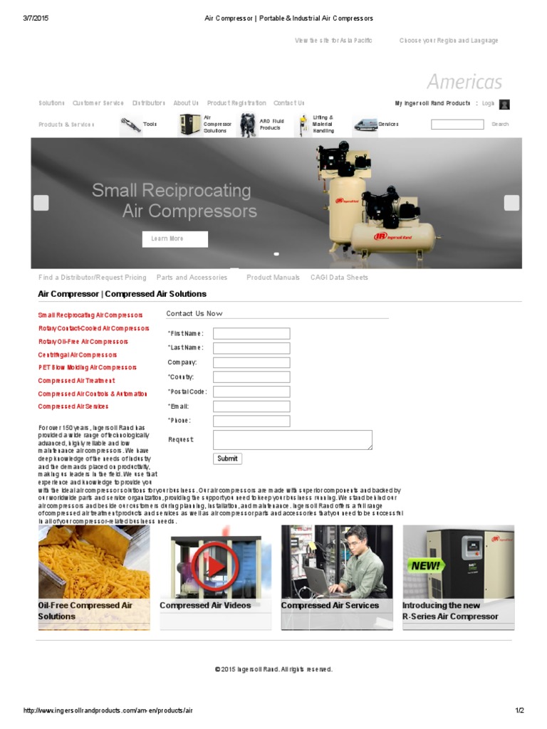 Air Compressor - Portable & Industrial Air Compressors | PDF ...