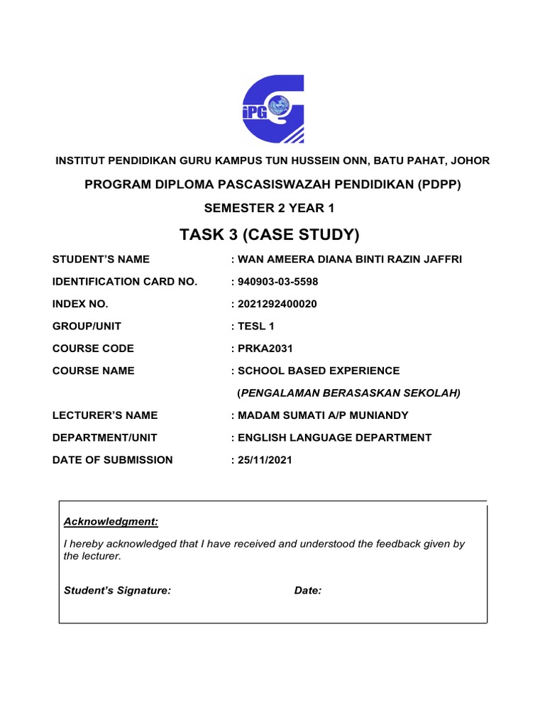 Case Study - Ameera | PDF | Teachers | Profession