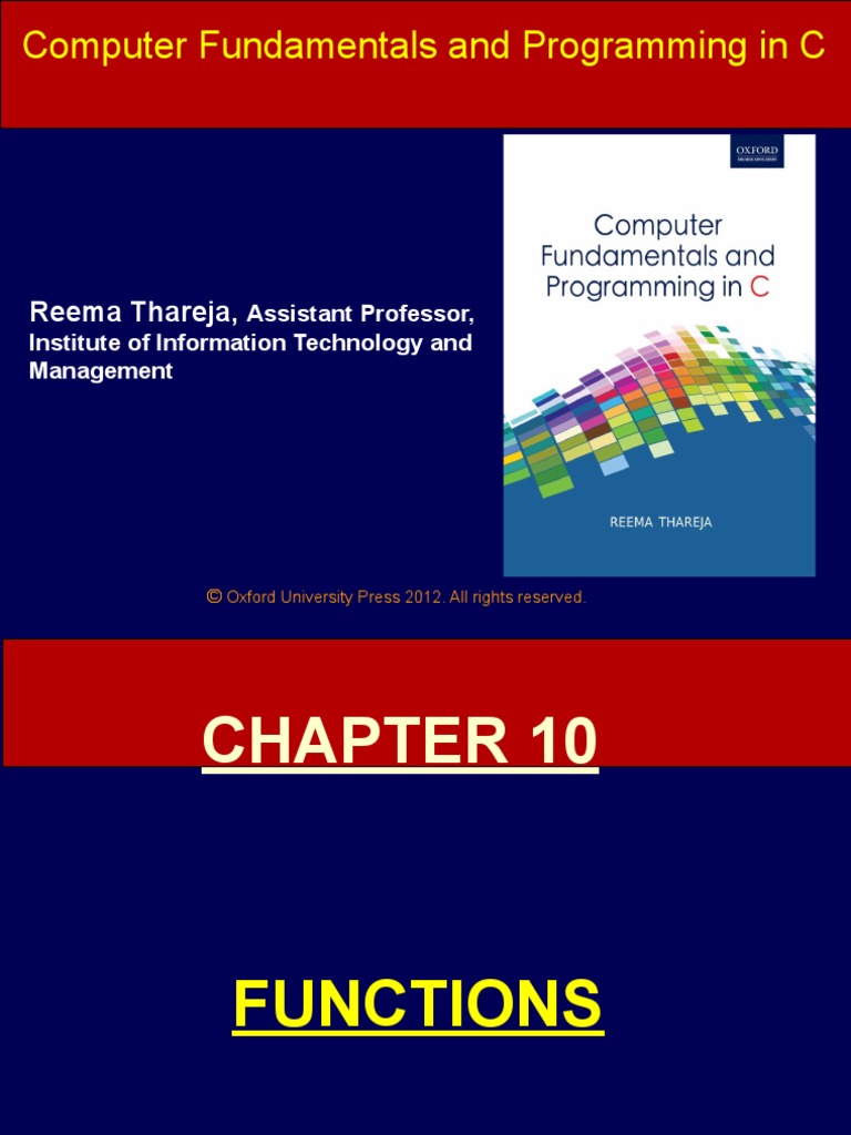 CH 10 Functions | PDF | Parameter (Computer Programming) | Subroutine