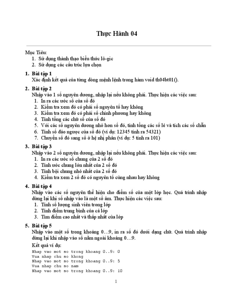 Lab04 - Loop Structure | PDF