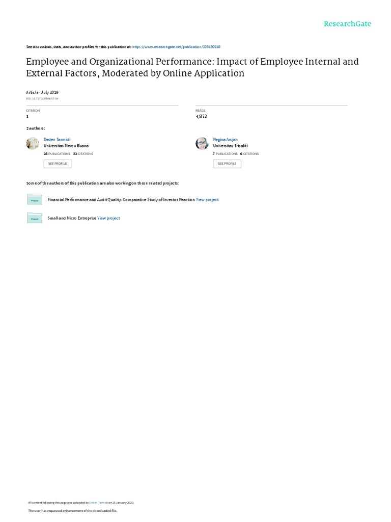 Employee Factors & Performance Study | PDF | Job Satisfaction | Likert ...