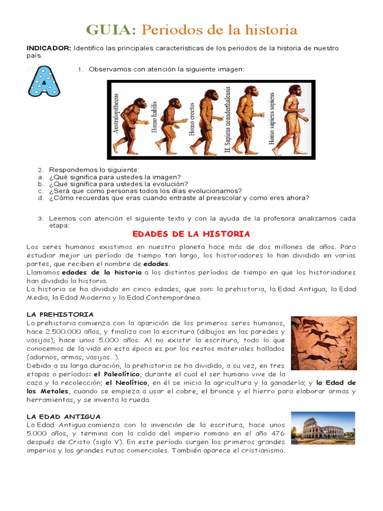 Periodos de la Historia: Edades y Características | PDF | Historia ...