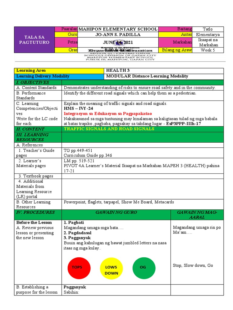 Grade 3 COT MAPEH Q4 | PDF