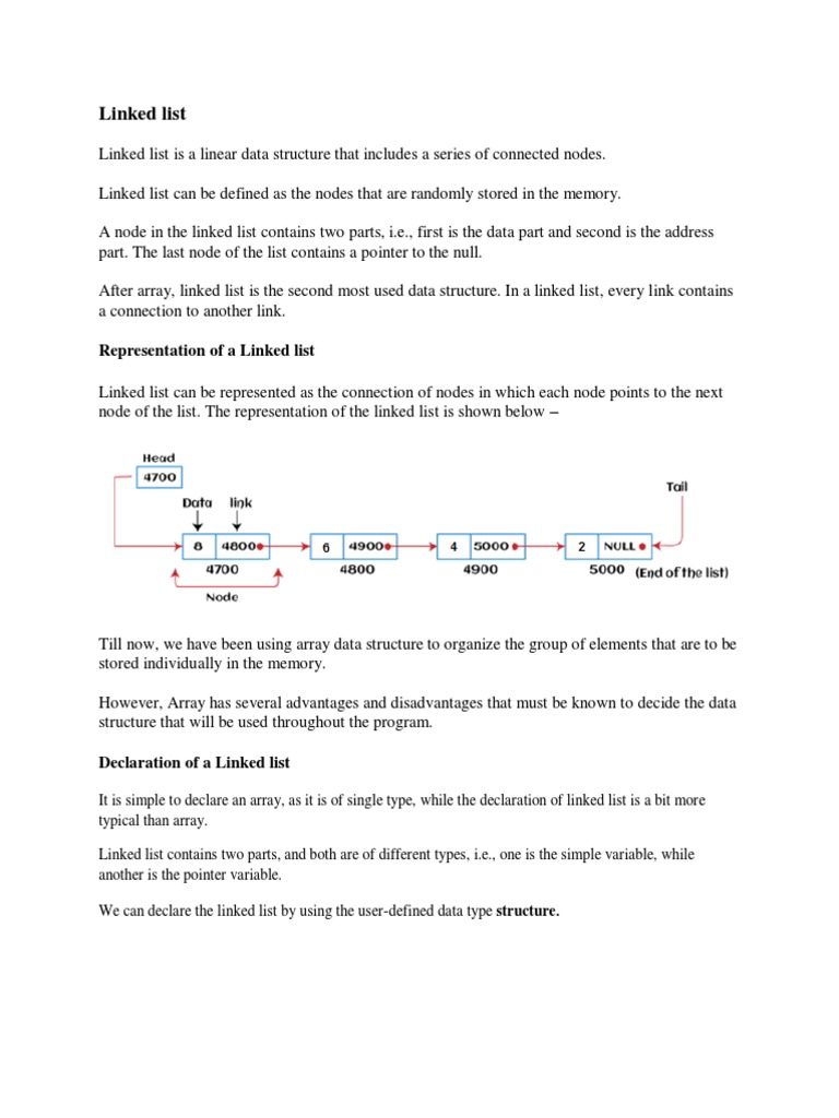 Linked List Download Free Pdf Pointer Computer Programming Array Data Structure