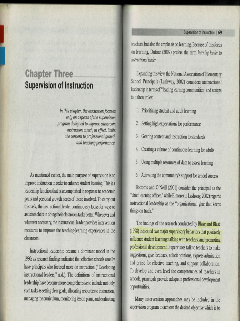 Chapter 3 Supervision of Instruction (Bago) | PDF