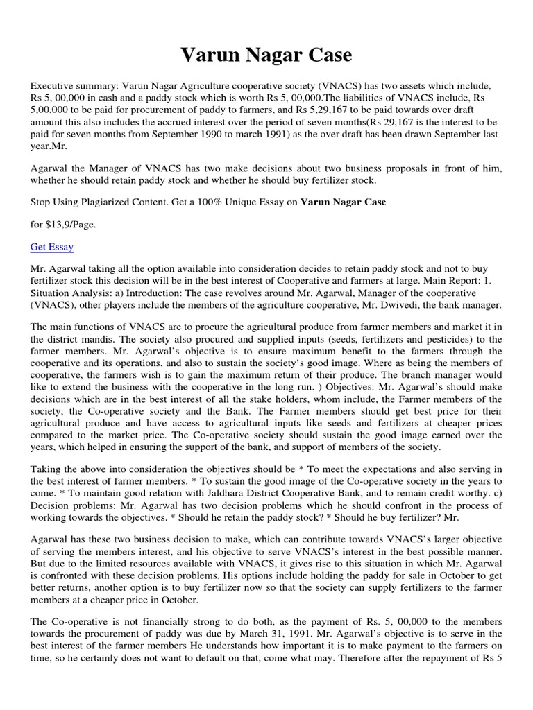 Varun Nagar Case | PDF | Stocks | Cooperative