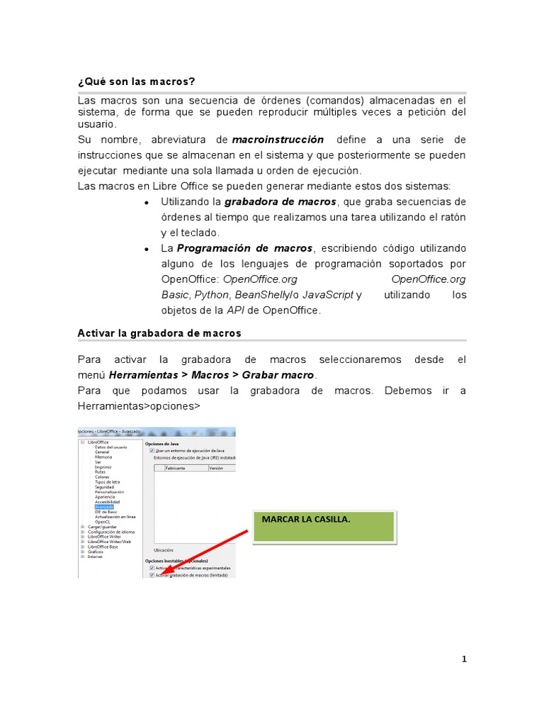 Actividad 20. Macros en Writer | PDF | Macro (informática) | Programación de computadoras