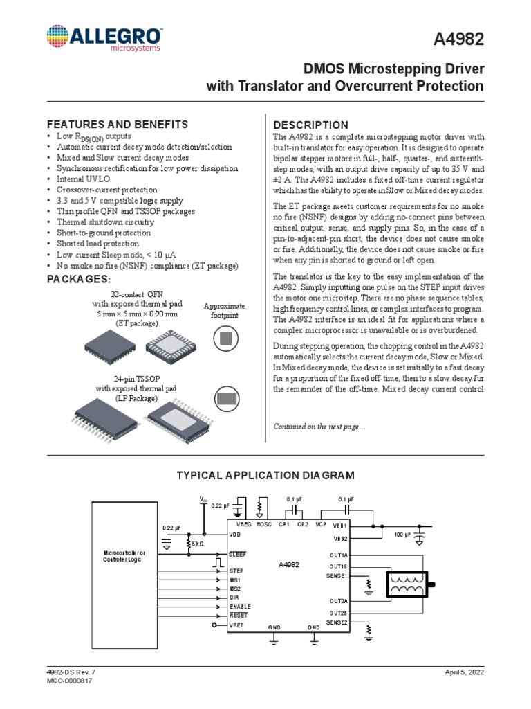 A4982 Datasheet | PDF | Capacitor | Field Effect Transistor