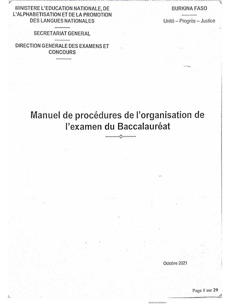 Bac Manuel de Procedure - Dgec | PDF