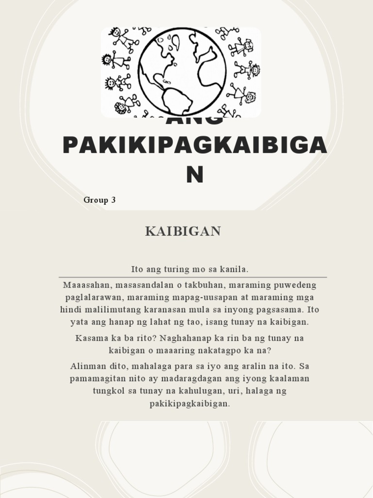 Ang Pakikipagkaibigan | PDF