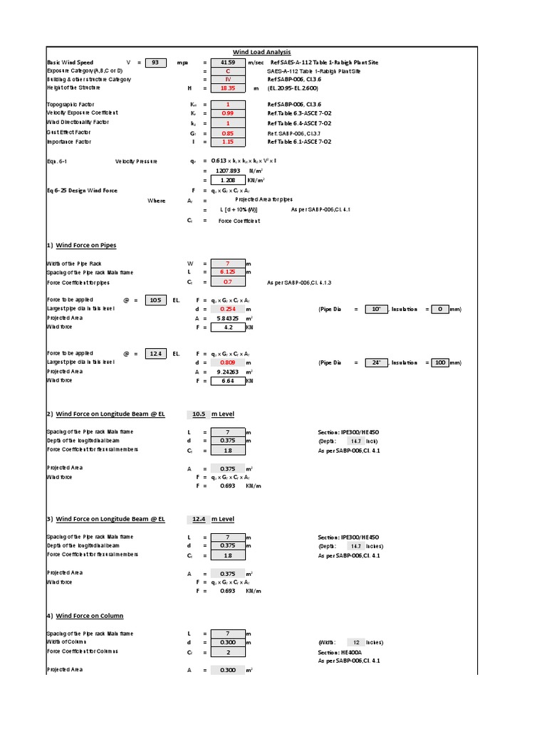 Wind Load | PDF | Applied And Interdisciplinary Physics | Mechanical ...