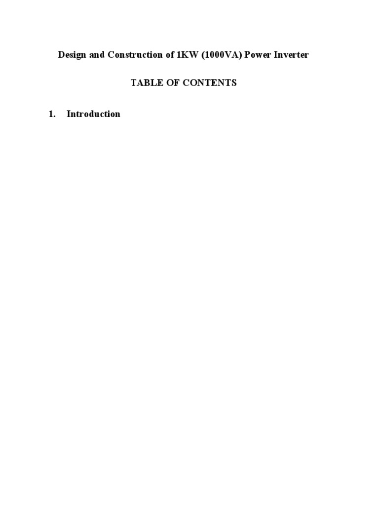 Project | PDF | Power Inverter | Power Supply