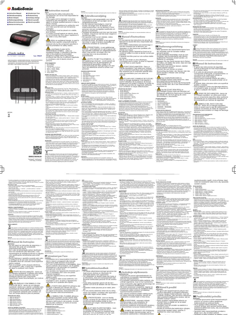 Despertador-Smartwares - CL-1459 - CL-1459 - IM | PDF