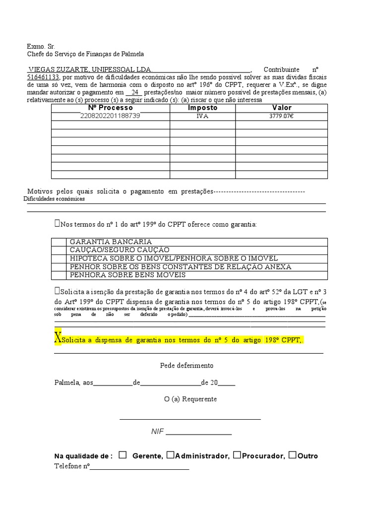 Minuta para Requerimento PP - 2023 | PDF
