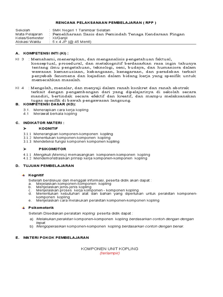 Tugas 5. Penyusunan RPP | PDF | Karier & Perkembangan | Seni