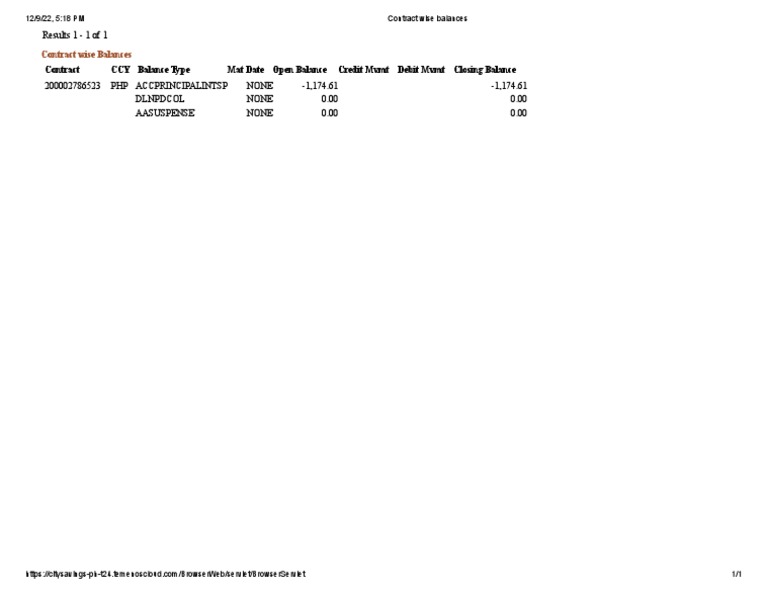 Enq Eb - Contract.balances - Balance 200002786523 | PDF
