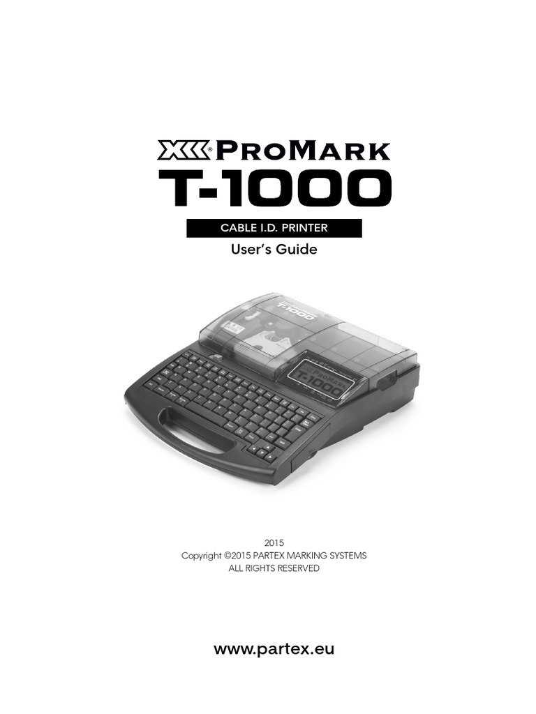 User Guide PROMARK T-1000 ENG | PDF | Ac Power Plugs And Sockets ...