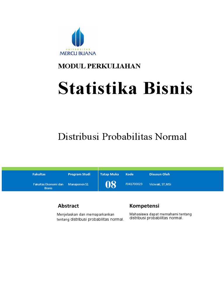 Modul 8 Statbis Obe Vici | PDF | Metode & Bahan Ajar | Sains & Matematika