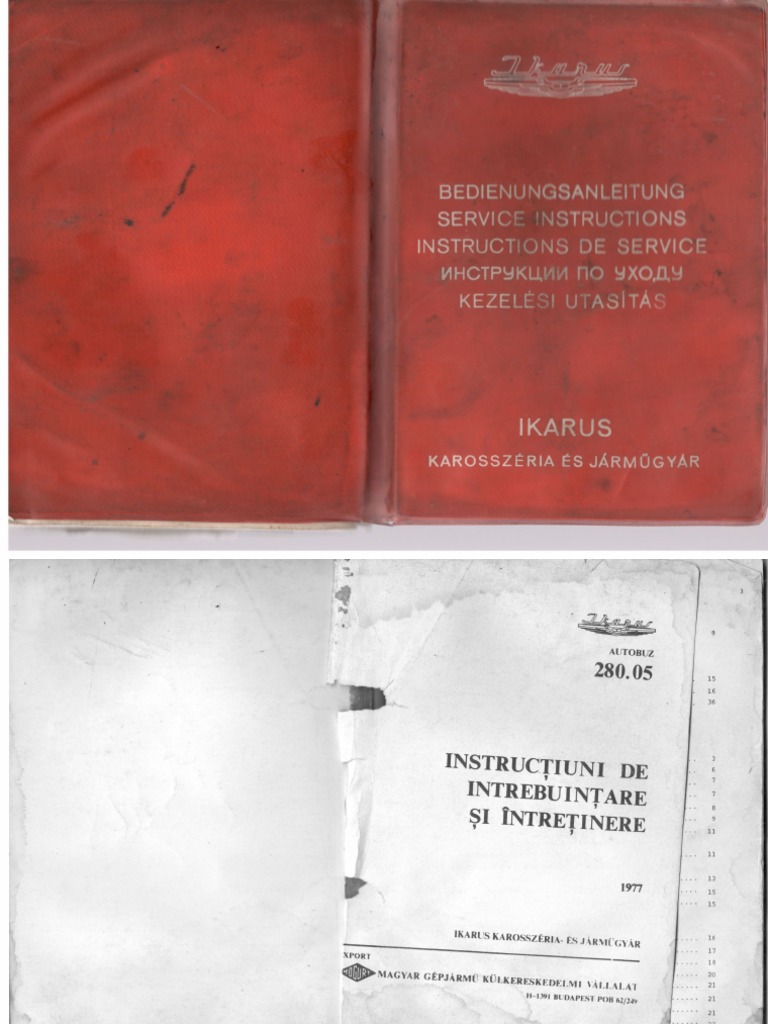 Instructiuni de Serviciu Ikarus 280 | PDF