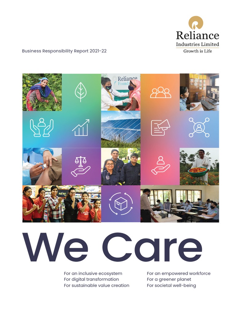 Relaince BRR202122 | PDF | Corporate Social Responsibility | Business