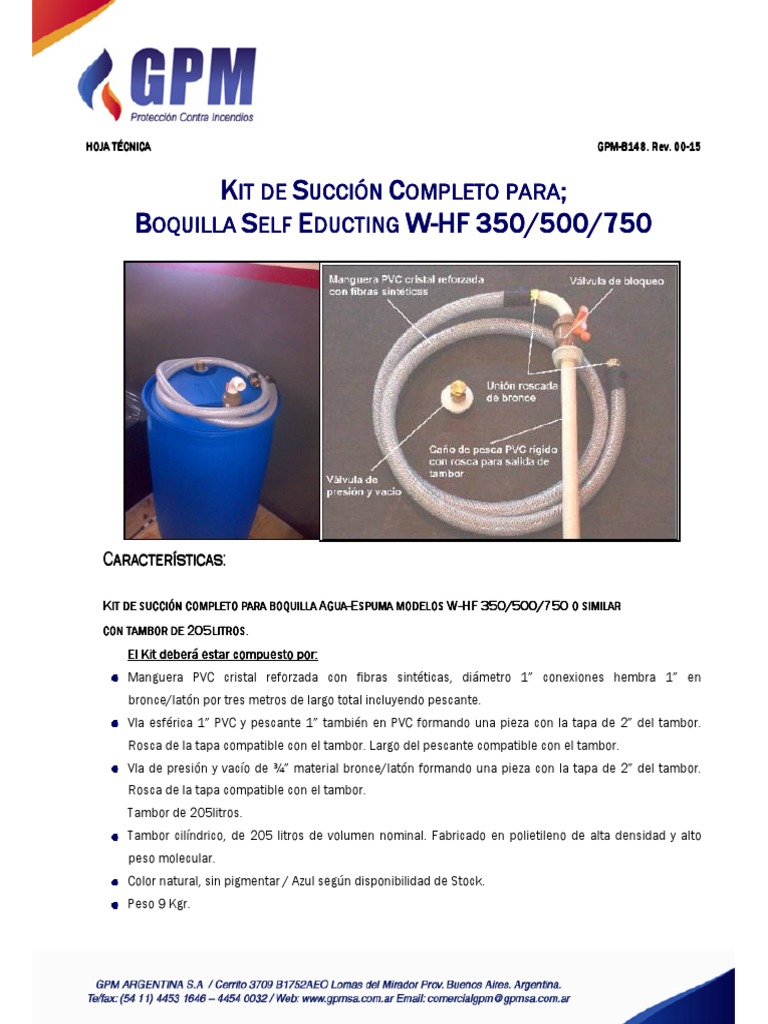 1436 Kit Succion WHF | PDF | Química | Materiales