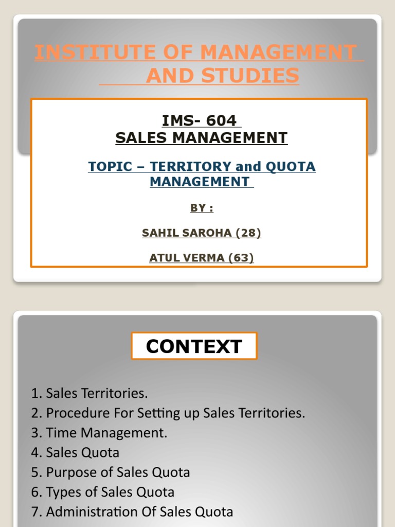 Ims 601 | PDF | Sales | Marketing