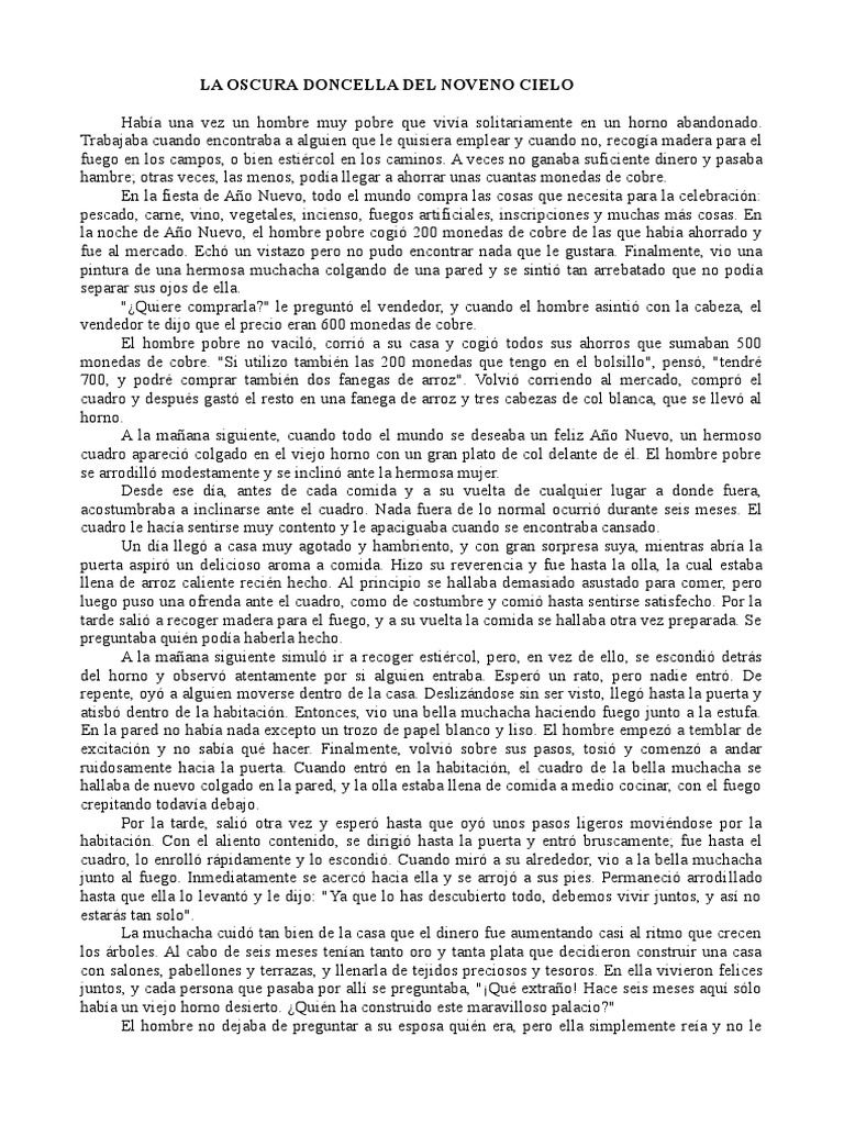 La Oscura Doncella Del Décimo Cielo. | PDF