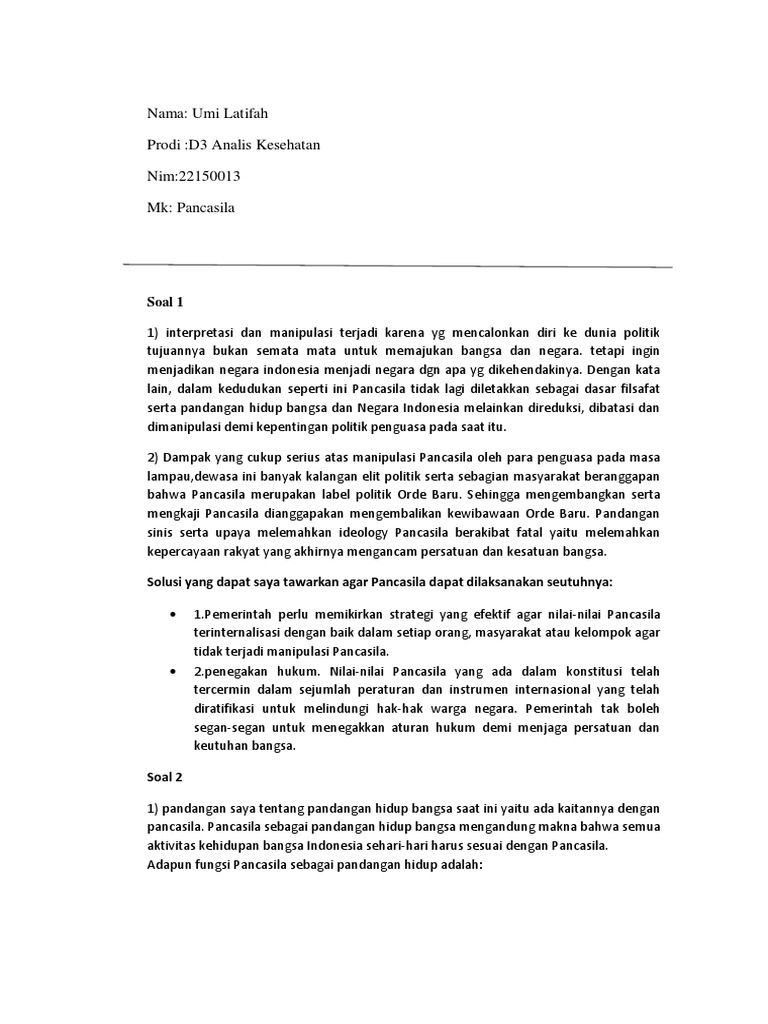 Umi Latifah d3 Analis | PDF