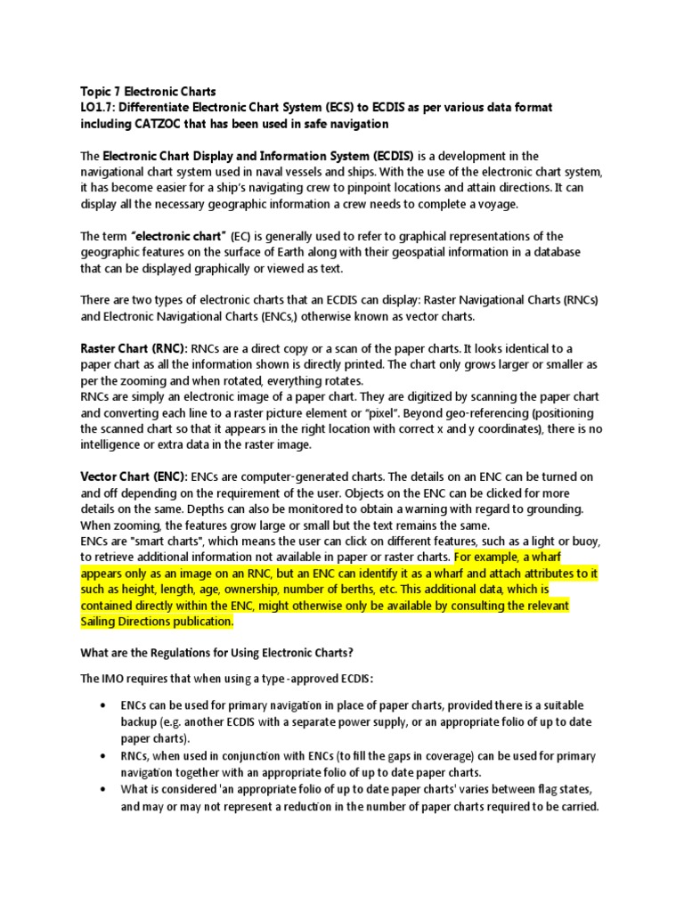 The Electronic Chart Display and Information System | PDF | Navigation ...