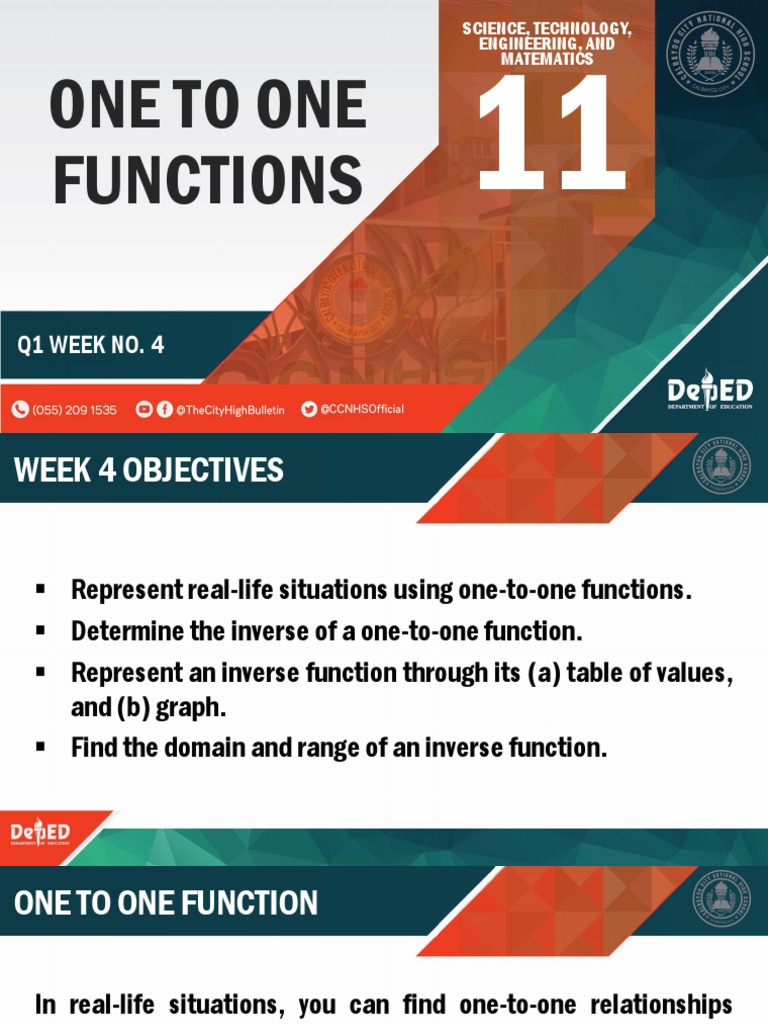 One To One Functions | PDF | Function (Mathematics) | Mathematical Logic