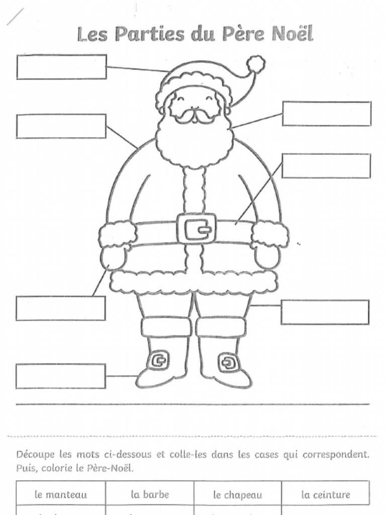 Fiche Vocabulaire Thème de Noël | PDF