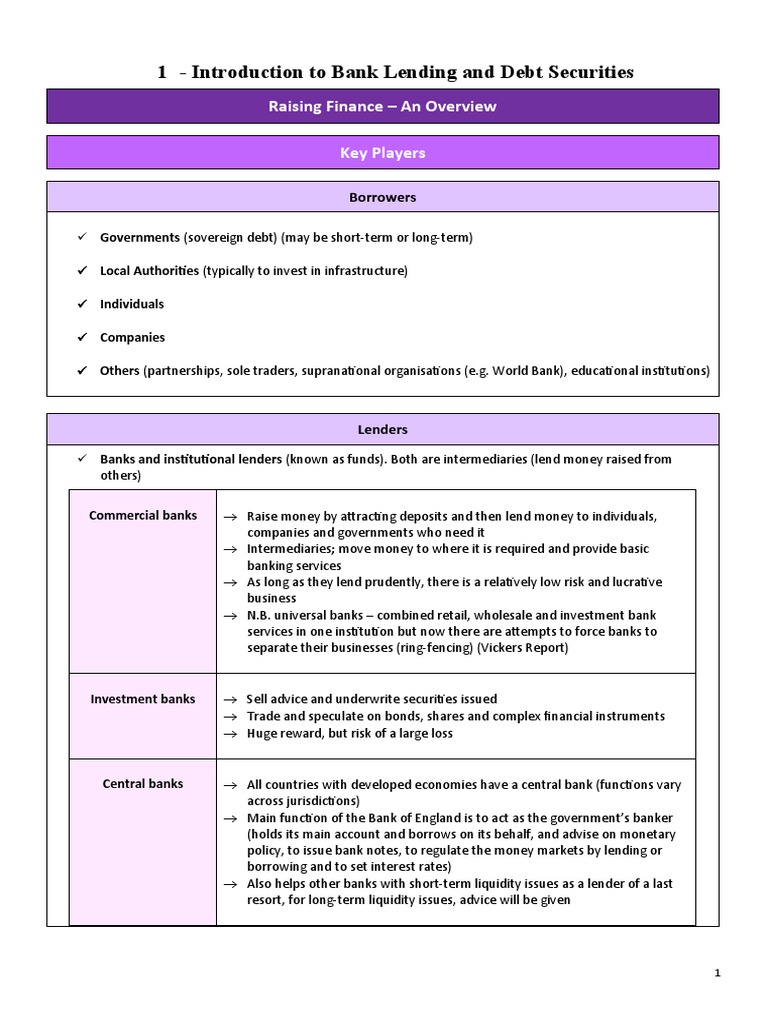 Business Debt & Finance Notes | PDF | Bonds (Finance) | Loans