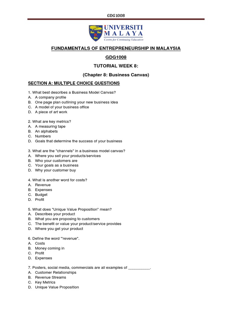 Tutorial WEEK8 Q | PDF | Subscription Business Model | Sales