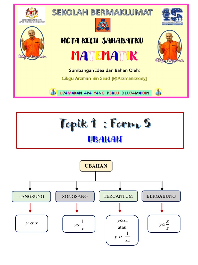 NOTA KECIL SAHABATKU MATEMATIK TING 5 Versi Cetak Edaran Kelas | PDF | Metode & Bahan Ajar