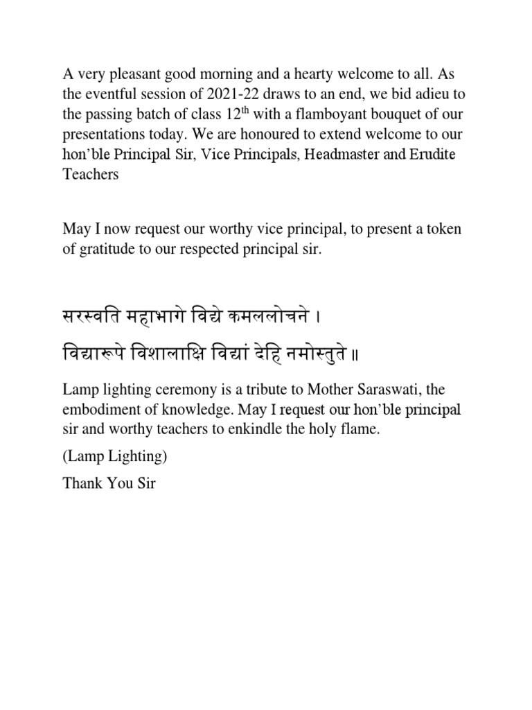 Anchoring Script Farewell 2021-22 | PDF