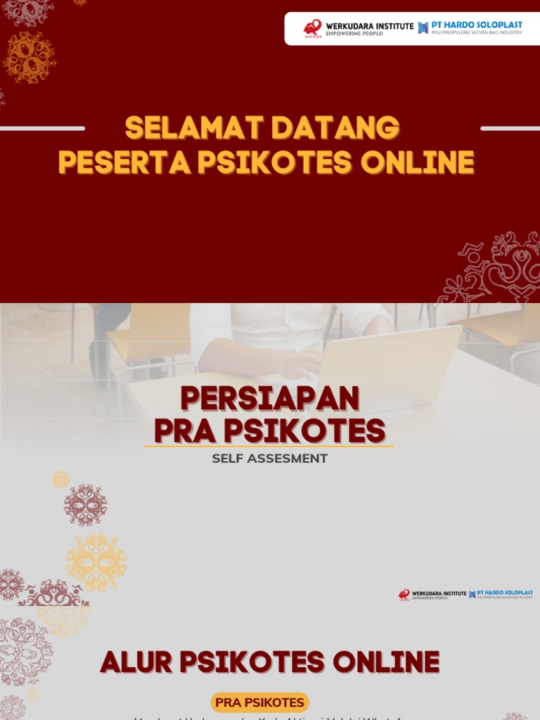 Panduan Psikotes Online PT Hardo Soloplast | PDF