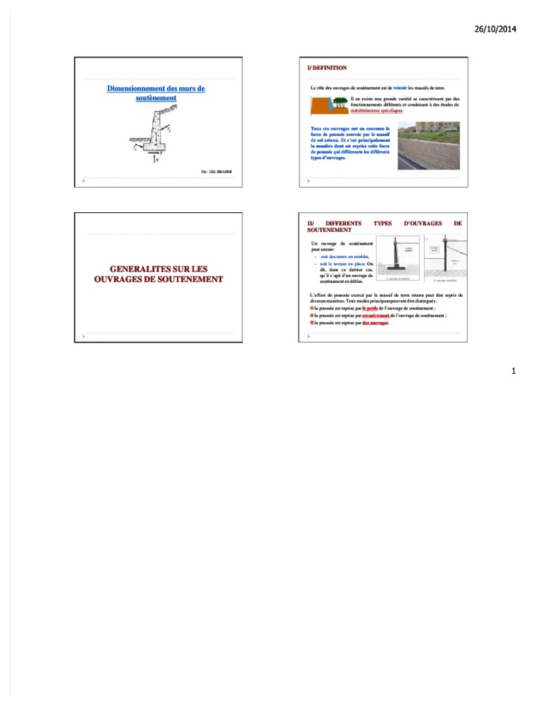 Murs de Sou Hors JBB | Descargar gratis PDF | Fondation (construction) | Ingénierie civile