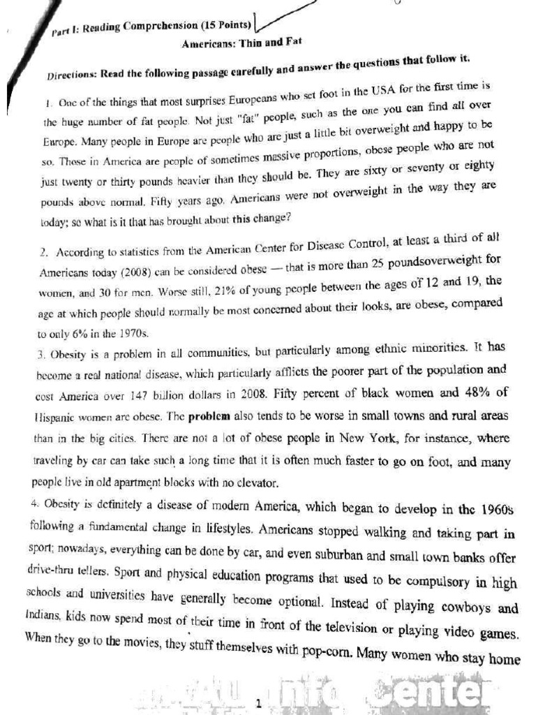 English Final Exam AAU | PDF