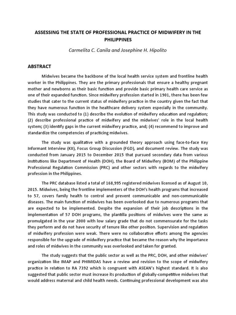 ABSTRACT | PDF | Midwife | Midwifery