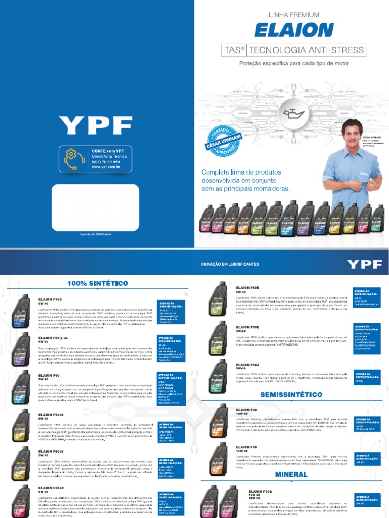 YPF ElaionTas Catalogo 2019 Curvas | PDF