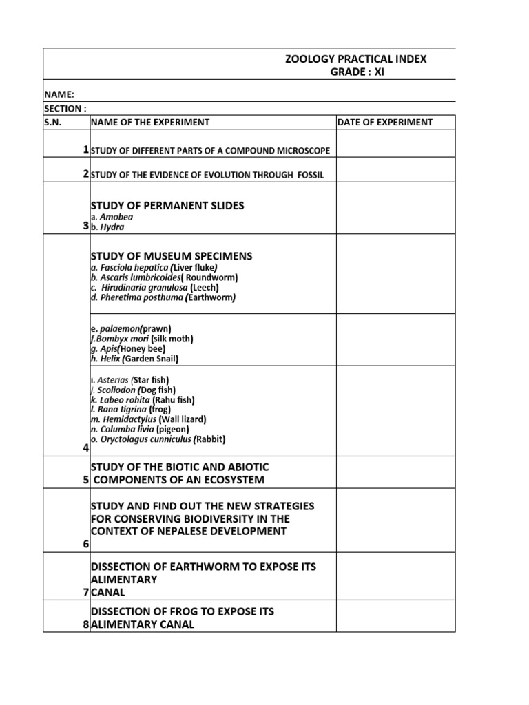 Zoo Index 11 | PDF | Organisms | Biology