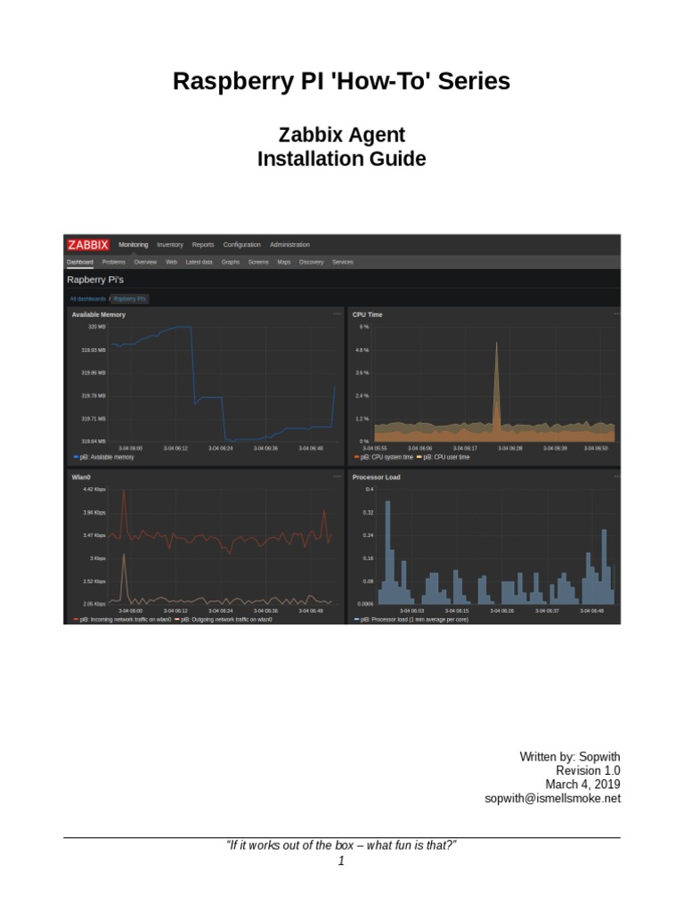 PI How To Zabbix Agent 1.0 | PDF | Computing | Software